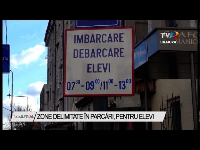 ZONE DELIMITATE ÎN PARCĂRI, PENTRU ELEVI - Stiri - TVR Craiova