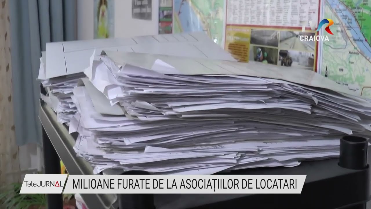 MILIOANE FURATE DE LA ASOCIAȚIILOR DE LOCATARI - Stiri - TVR Craiova