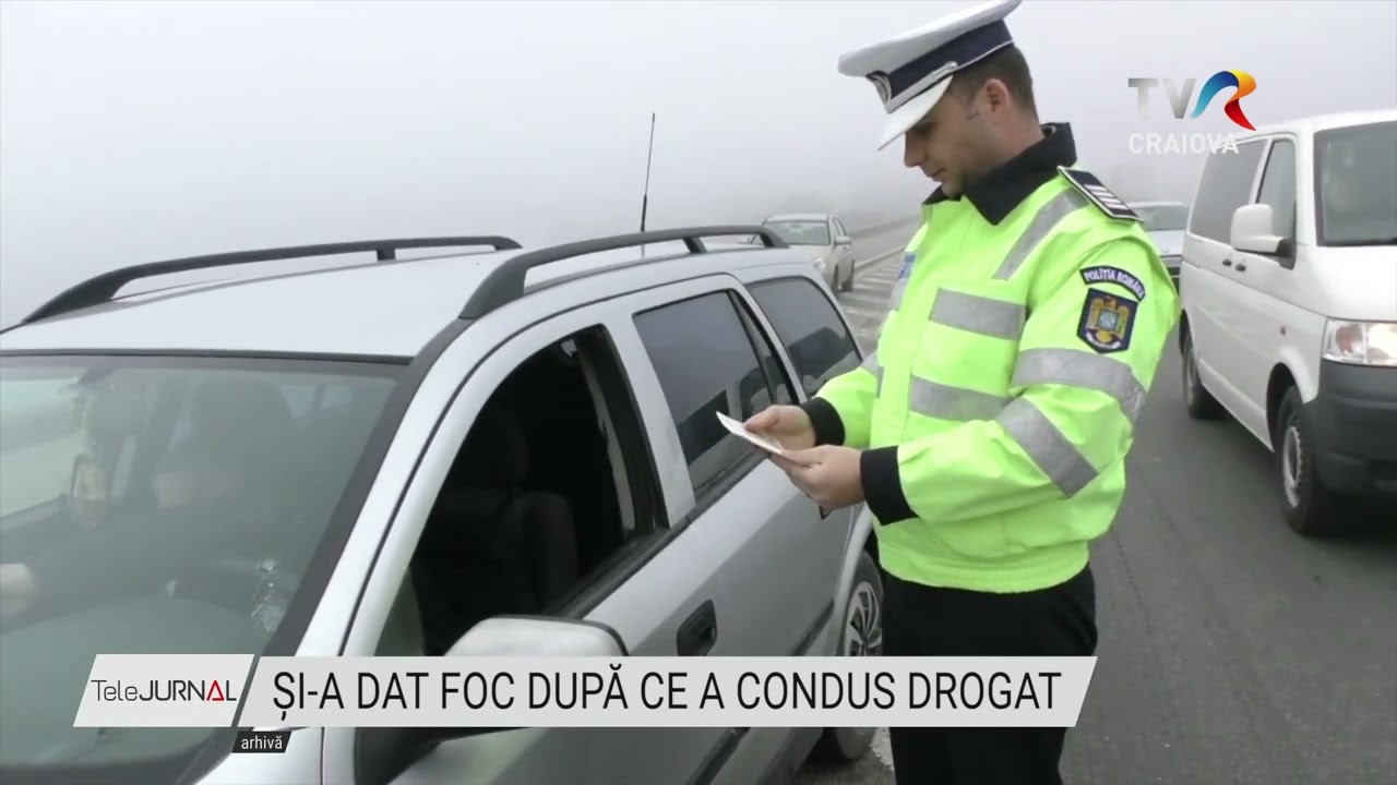 ȘI-A DAT FOC DUPĂ CE A CONDUS DROGAT - Stiri - TVR Craiova