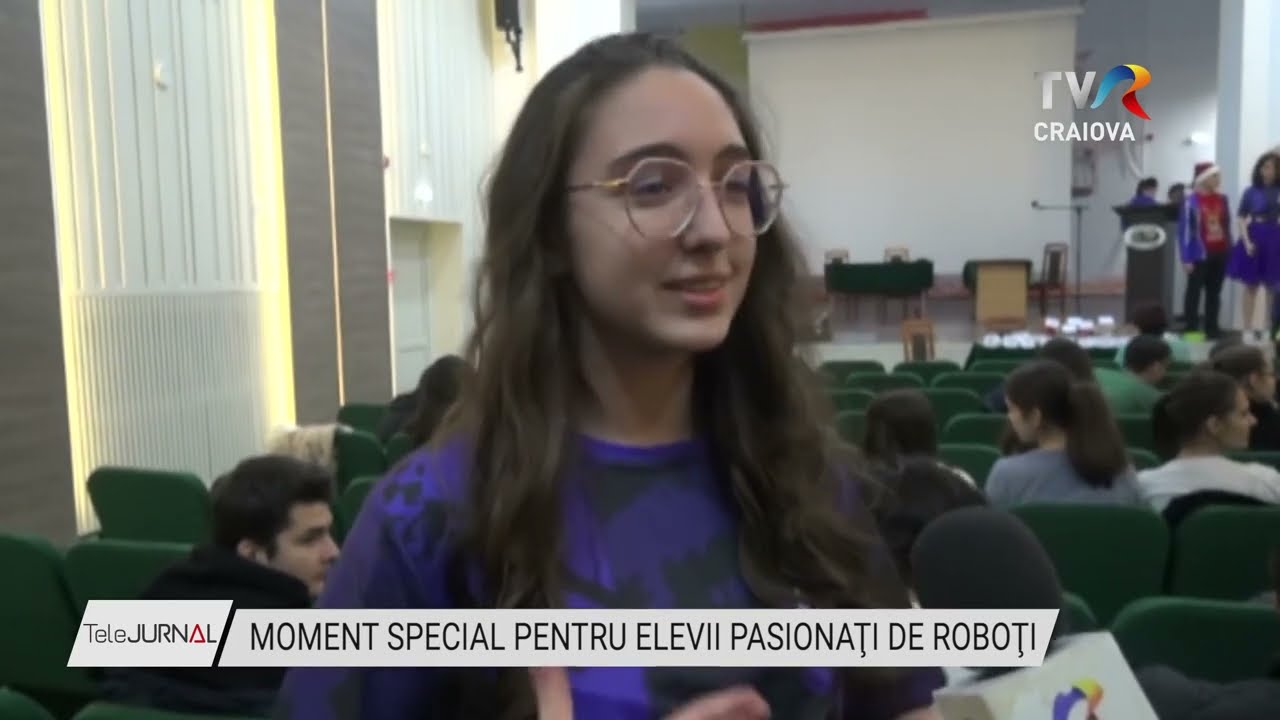 MOMENT SPECIAL PENTRU ELEVII PASIONAŢI DE ROBOŢI - Stiri - TVR Craiova