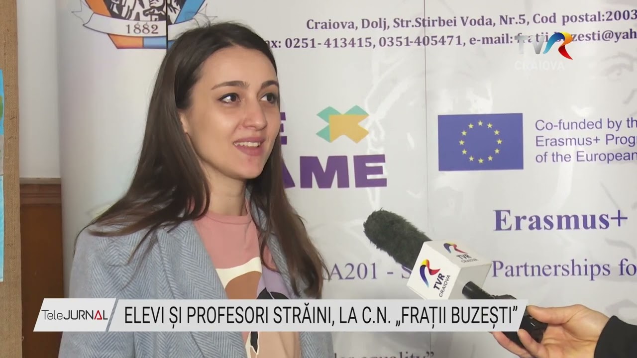 ELEVI ȘI PROFESORI STRĂINI, LA C.N. „FRAȚII BUZEȘTI” - Stiri - TVR Craiova