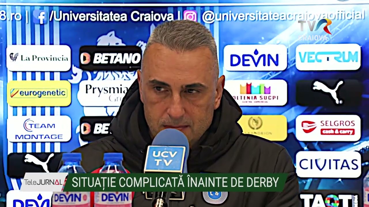 SITUAȚIE COMPLICATĂ ÎNAINTE DE DERBY - Stiri - TVR Craiova