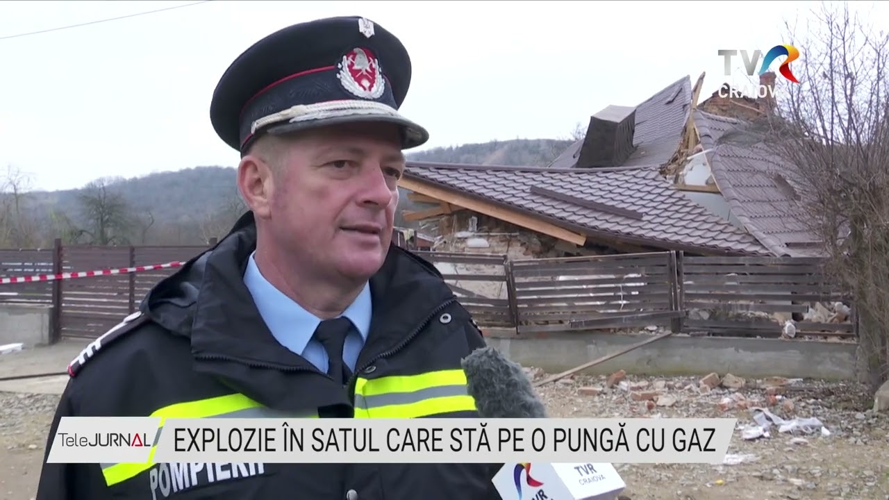 EXPLOZIE ÎN SATUL CARE STĂ PE O PUNGĂ CU GAZ - Stiri - TVR Craiova