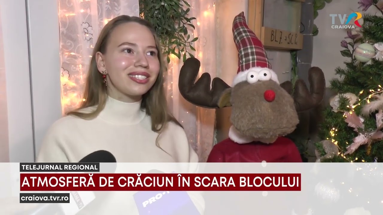 ATMOSFERĂ DE CRĂCIUN ÎN SCARA BLOCULUI - Stiri - TVR Craiova